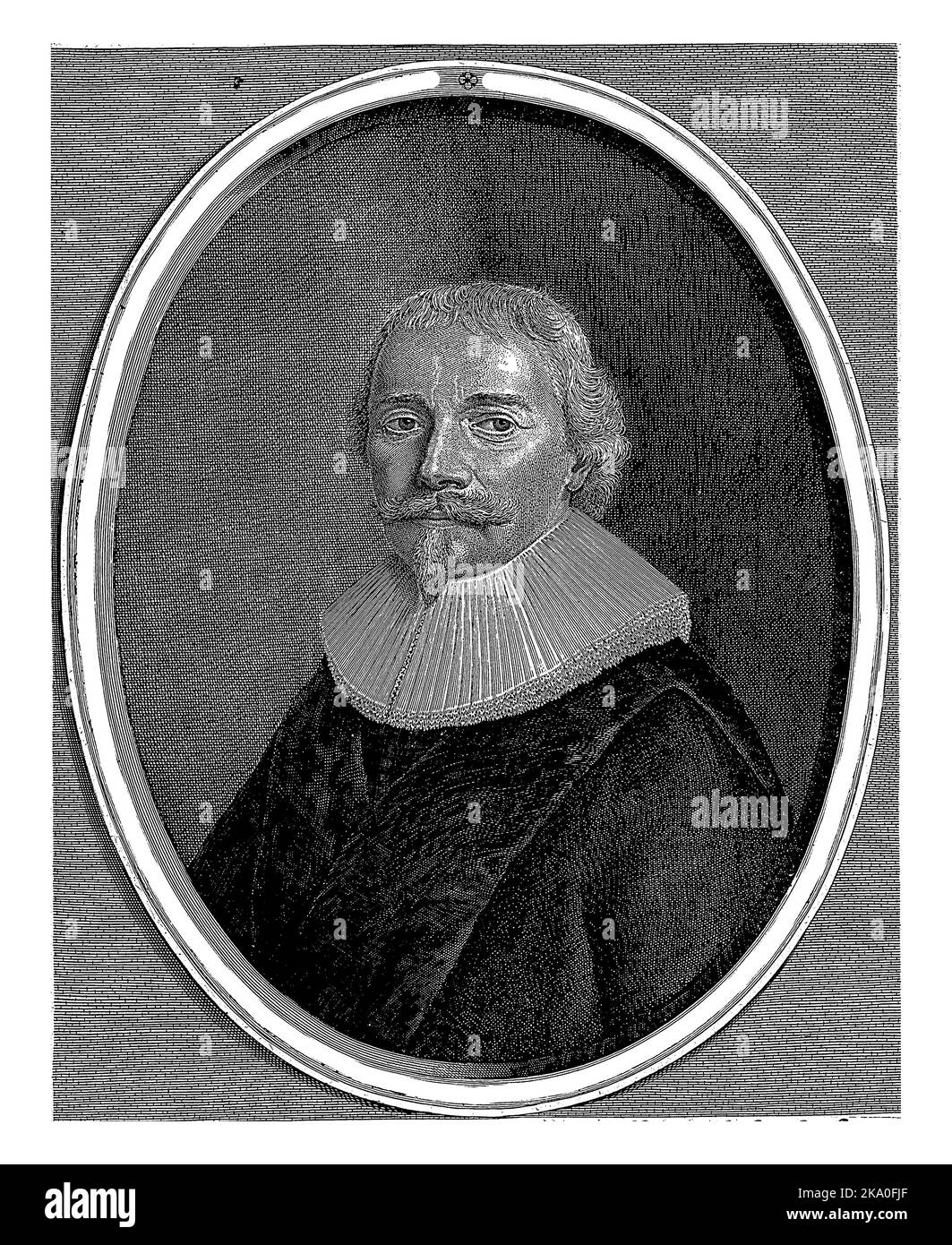 Portrait of Arnoldus Vinnius at the age of 49, professor at the Leiden ...