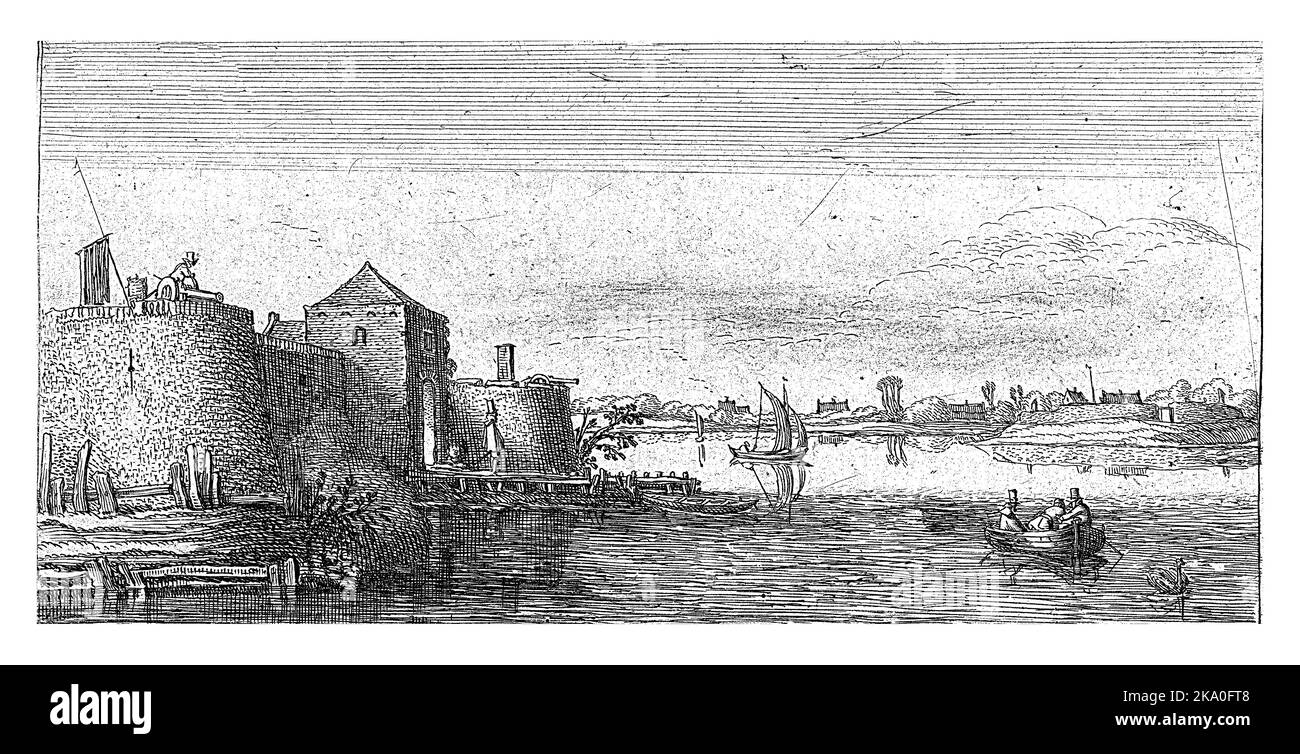 According to the inscription Ter-Tolen, this river landscape with forts ...