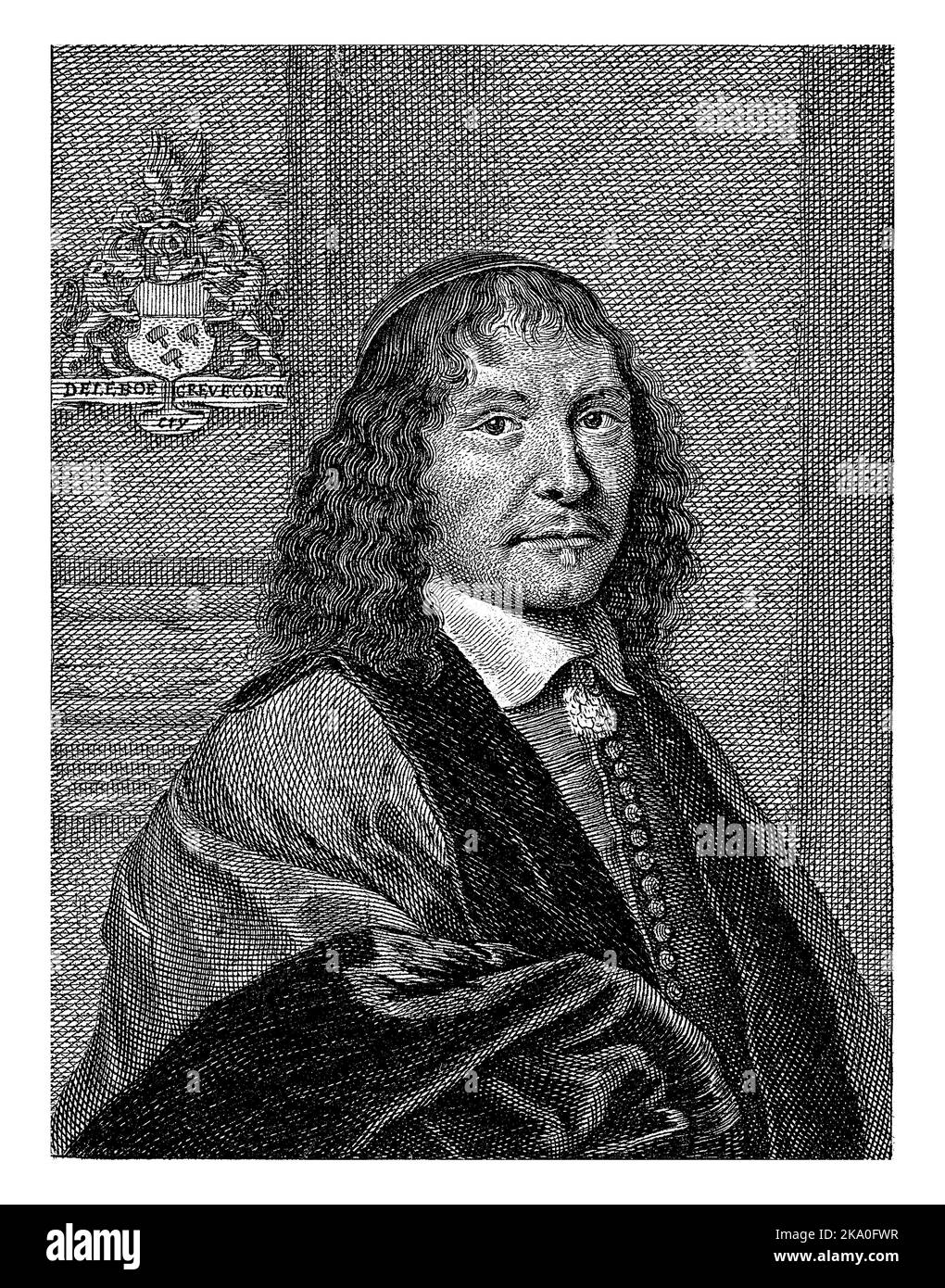 Portrait of physician Franciscus de le Boe Sylvius at the age of 45 ...