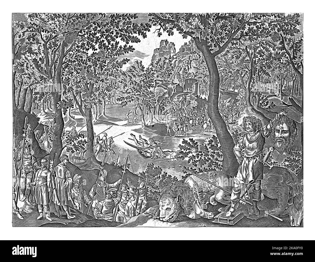 David shows, on the right, the head of Goliath, standing with one foot ...