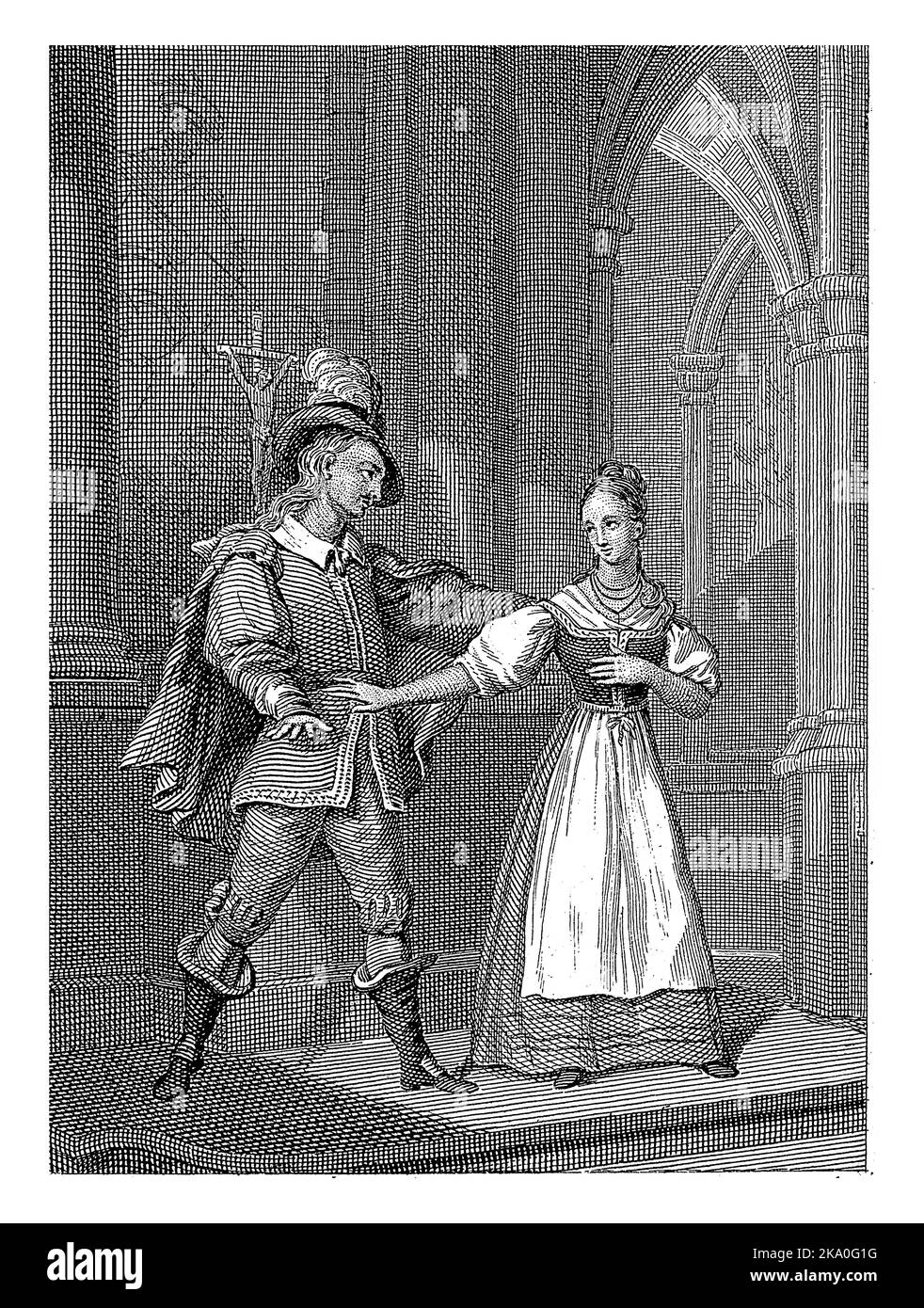 On the left, a young woman makes a dismissive gesture at a man next to ...