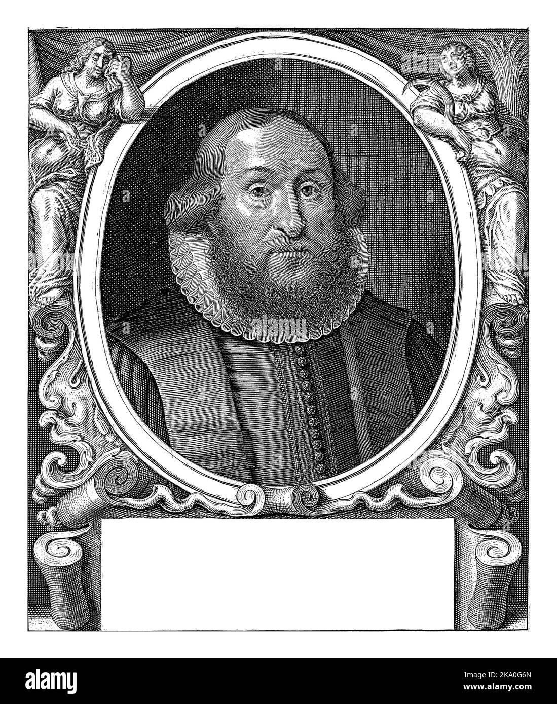 Portrait of Michel Waltherus at the age of 42, Willem Jacobsz. Delff ...