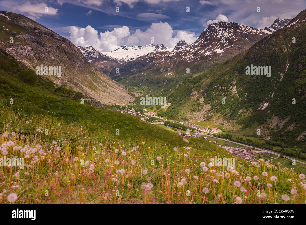 Idyllic valley and dramatic landscape of Haute Savoie, Bonneval-sur-Arc ...