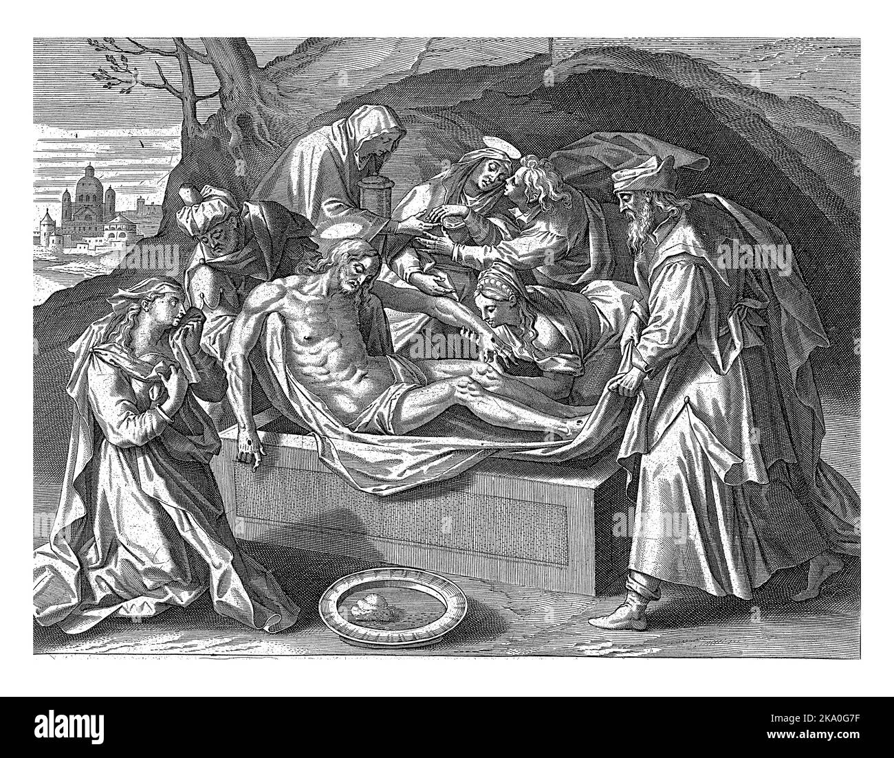 Christ is placed in a tomb by his family and friends Stock Photo - Alamy