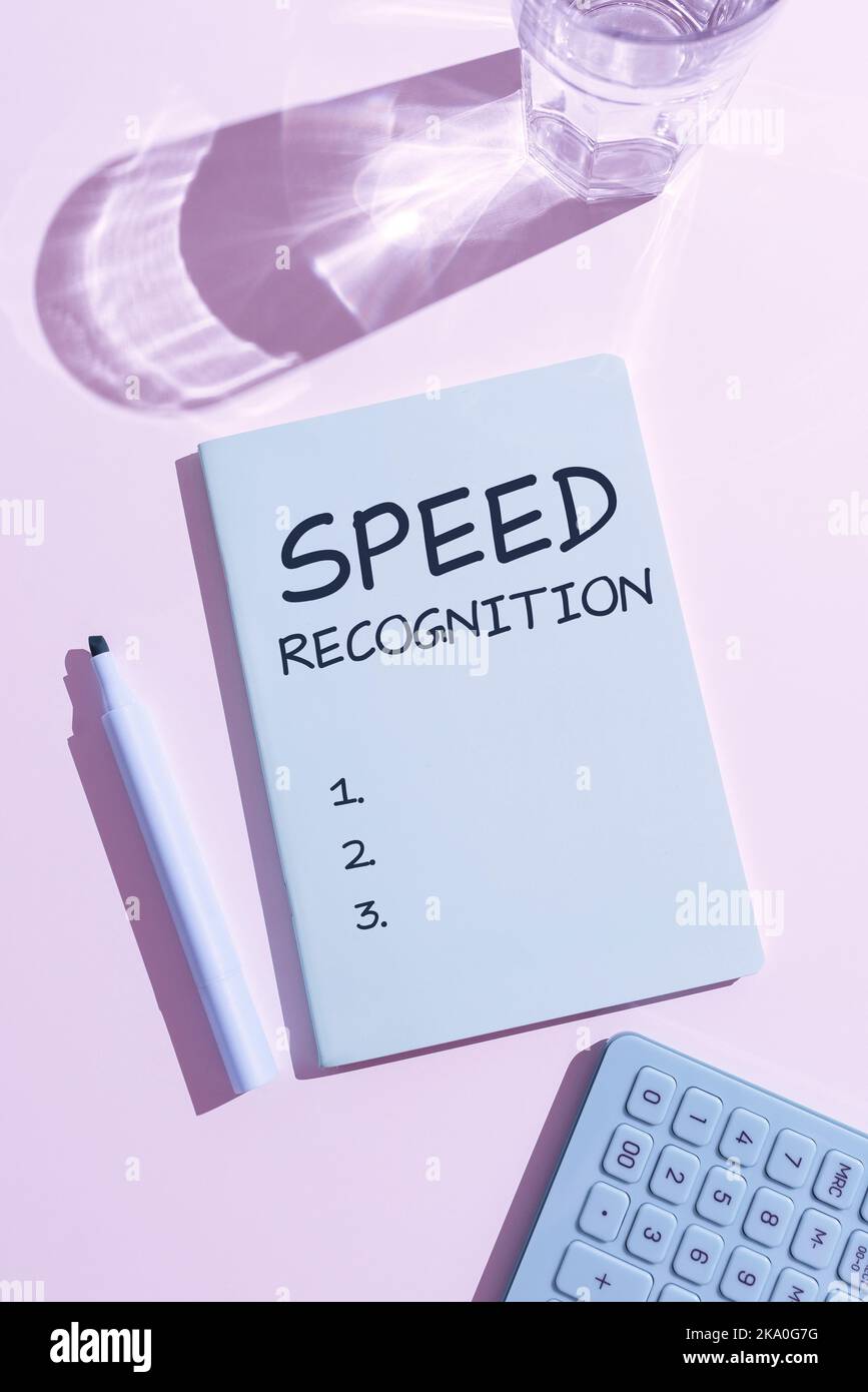 Conceptual caption Speed Recognition. Business approach temperate ...