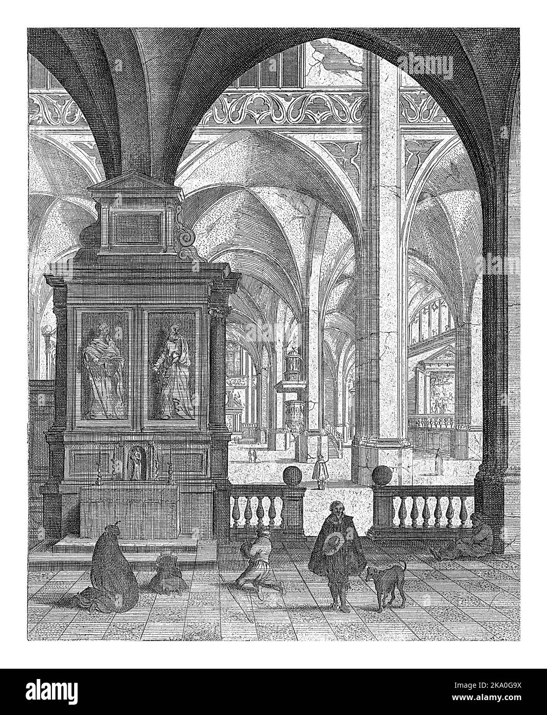 Antique interior drawing sketch Cut Out Stock Images & Pictures - Alamy