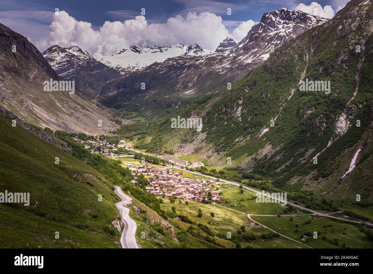 Idyllic valley and dramatic landscape of Haute Savoie, Bonneval-sur-Arc ...