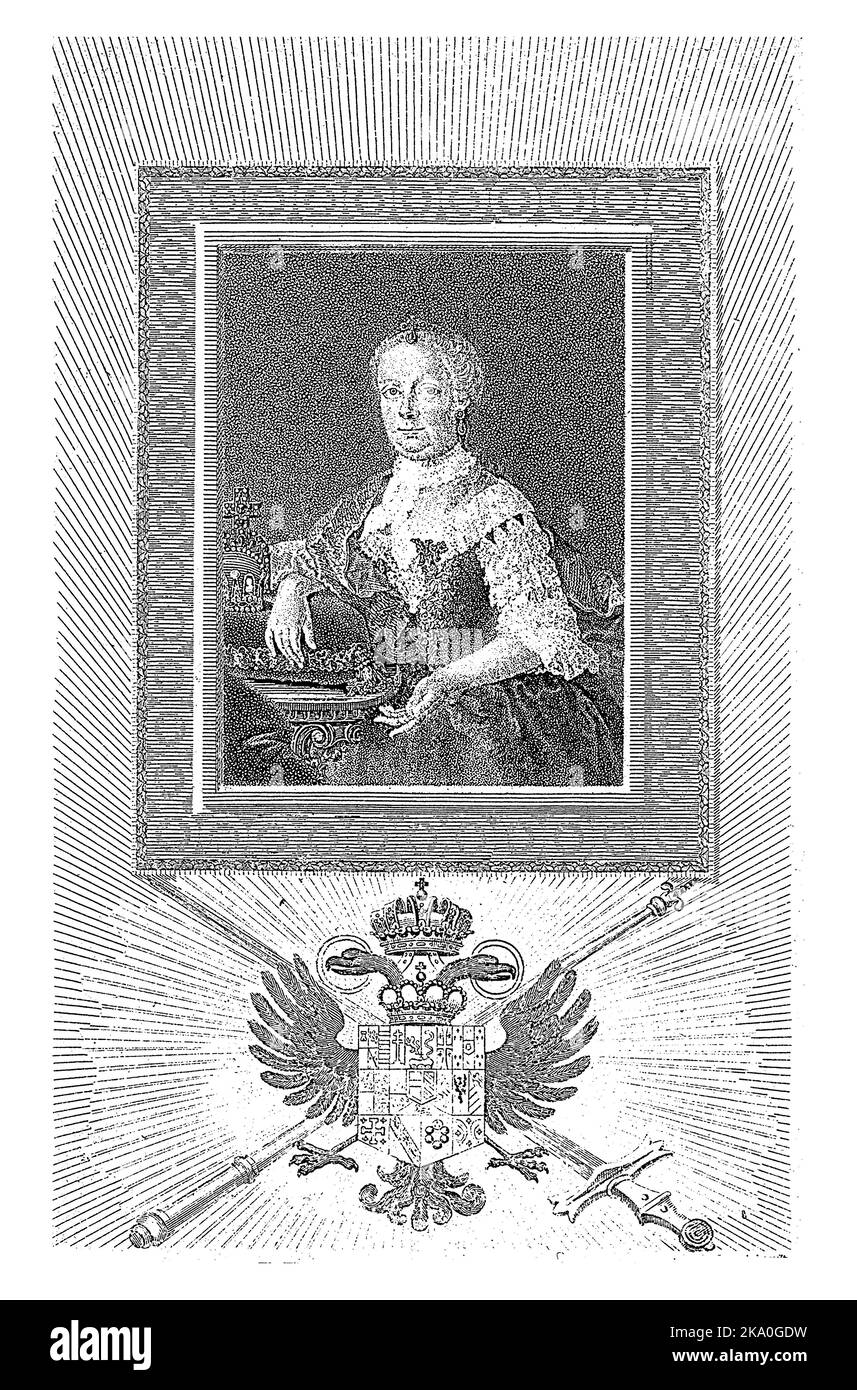 Portrait of Maria Theresa, Roman-German Empress, Giovanni Vendramini ...