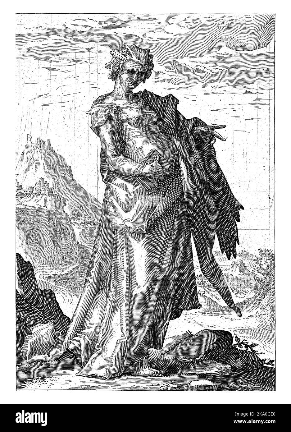 The prophetess Hannah, standing in a landscape Stock Photo - Alamy