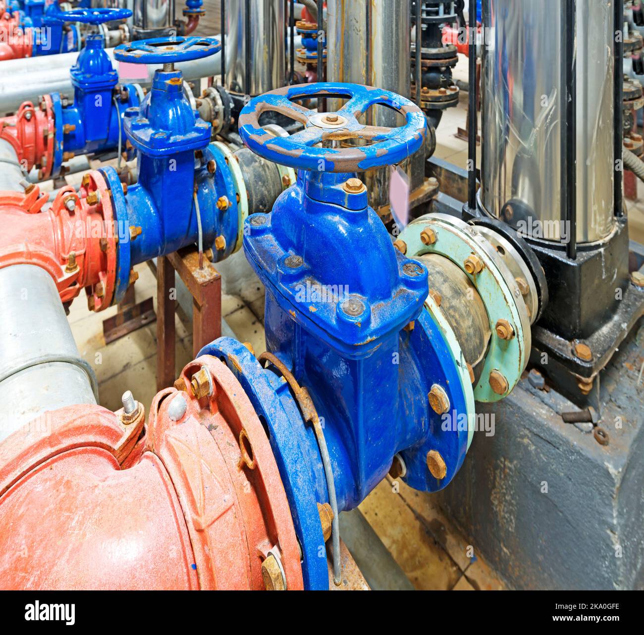 pressure pump for running water in a building Stock Photo - Alamy