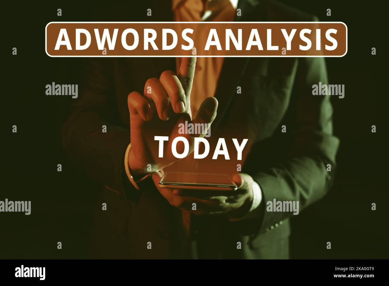 Hand writing sign Adwords Analysis. Concept meaning change in procedure ...