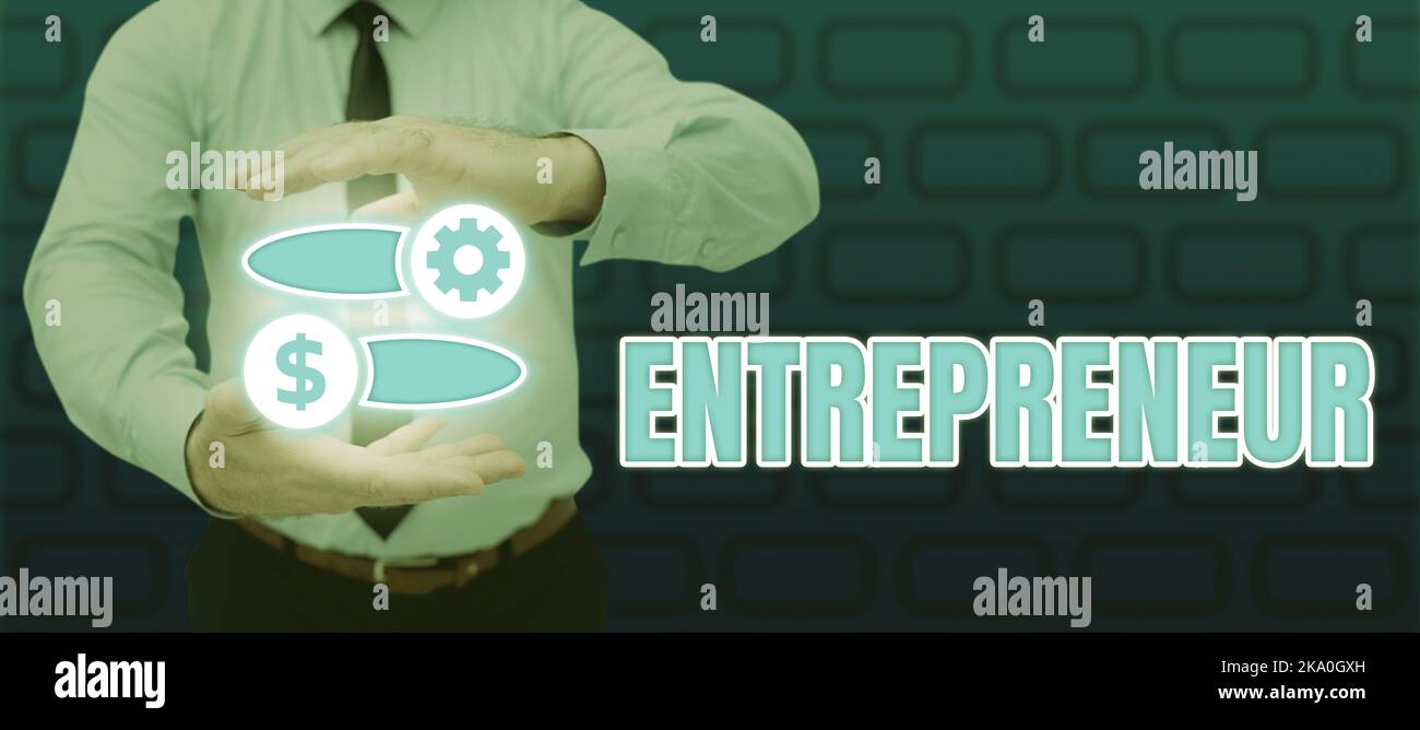 Text showing inspiration Entrepreneur. Business approach enterprise ...