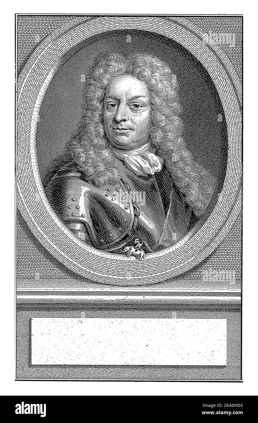 Bust of Godard, baron van Reede-Ginckel, count of Athlone in an oval ...