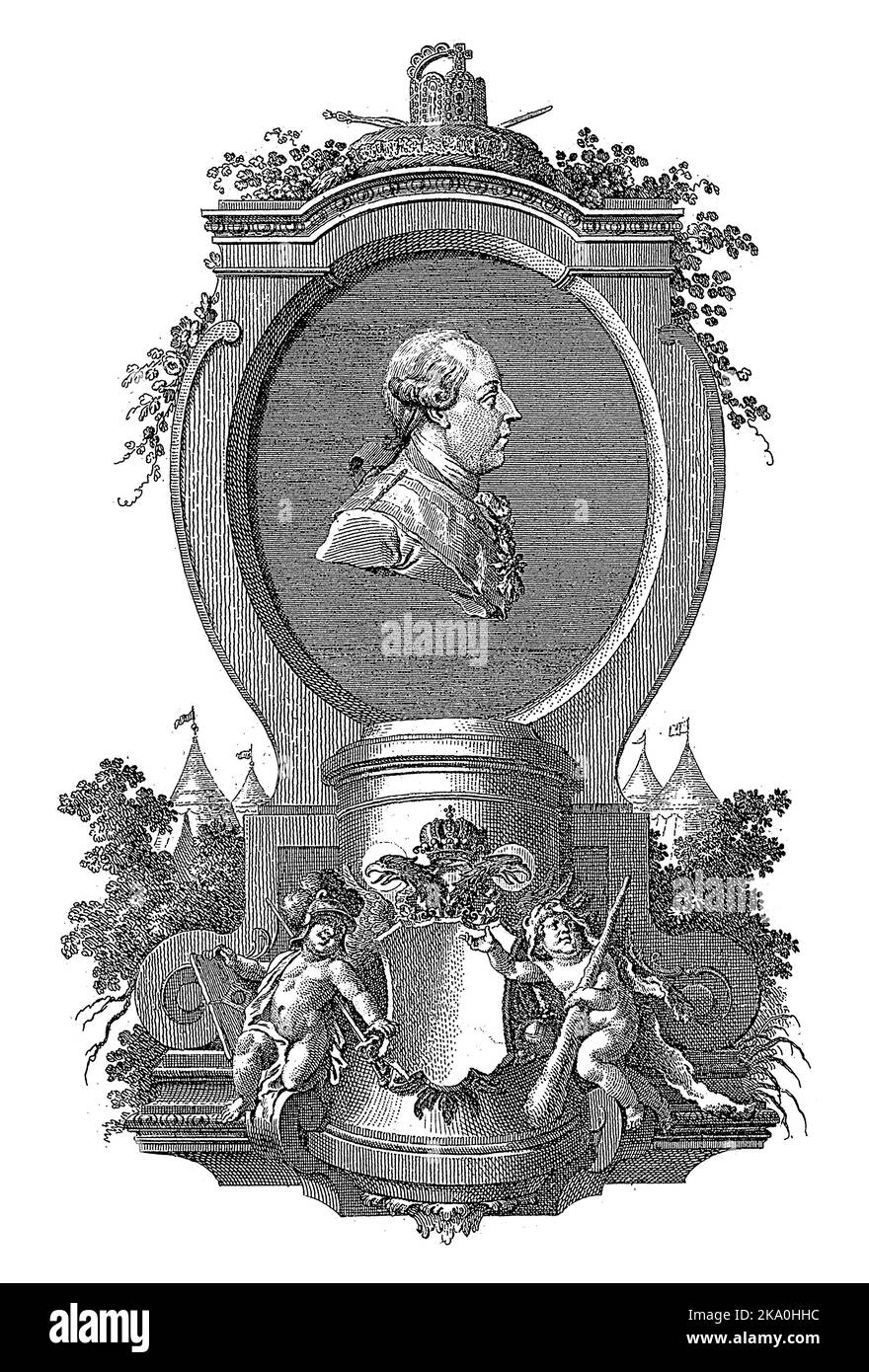 Portrait of Emperor Joseph II, Johann Ernst Mansfeld, 1781 Stock Photo ...