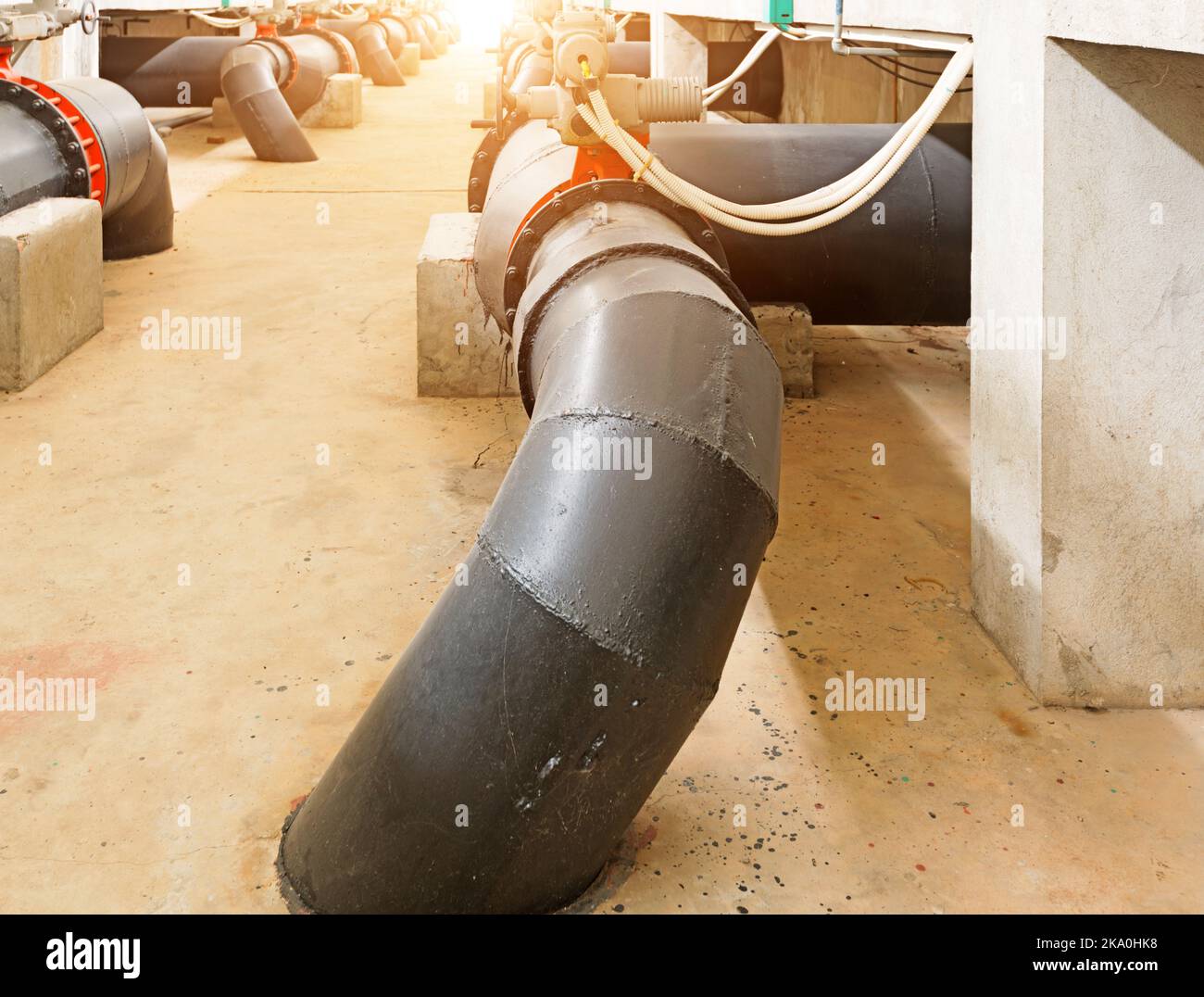 Water pipe in a sewage treatment plant Stock Photo - Alamy