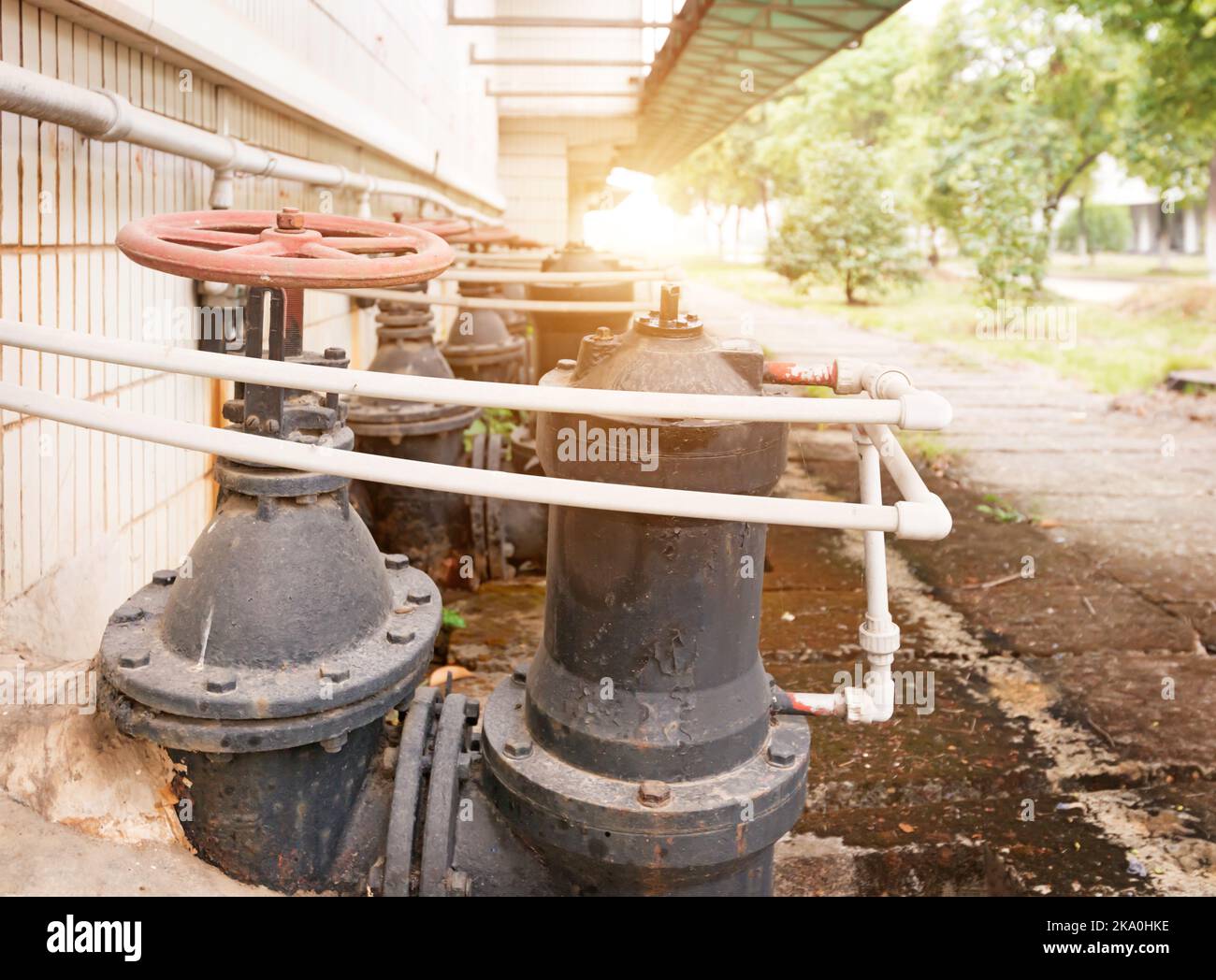 Water pipe in a sewage treatment plant Stock Photo - Alamy