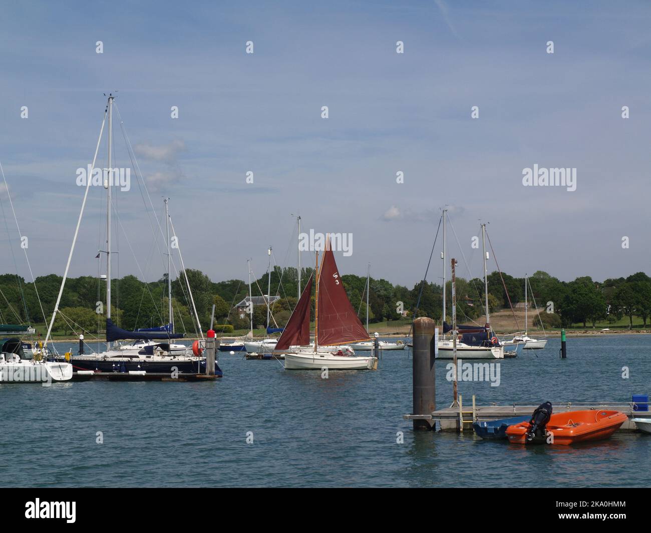 View of the Hamble River, Hamble-Le-rice, Hampshire, England, UK Stock ...
