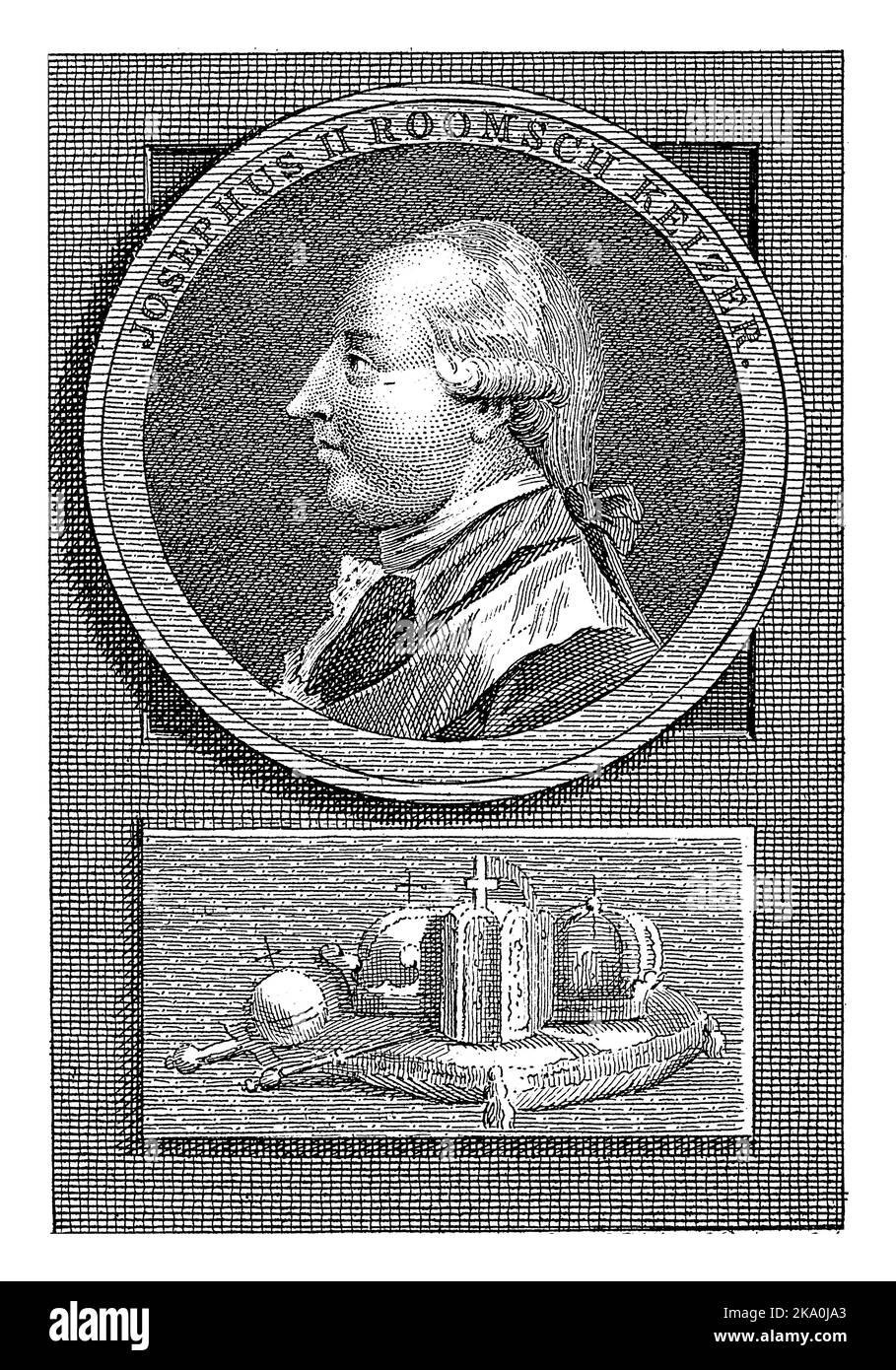 Portrait of Francis II Josef Karel, Roman-German Emperor. Below the ...