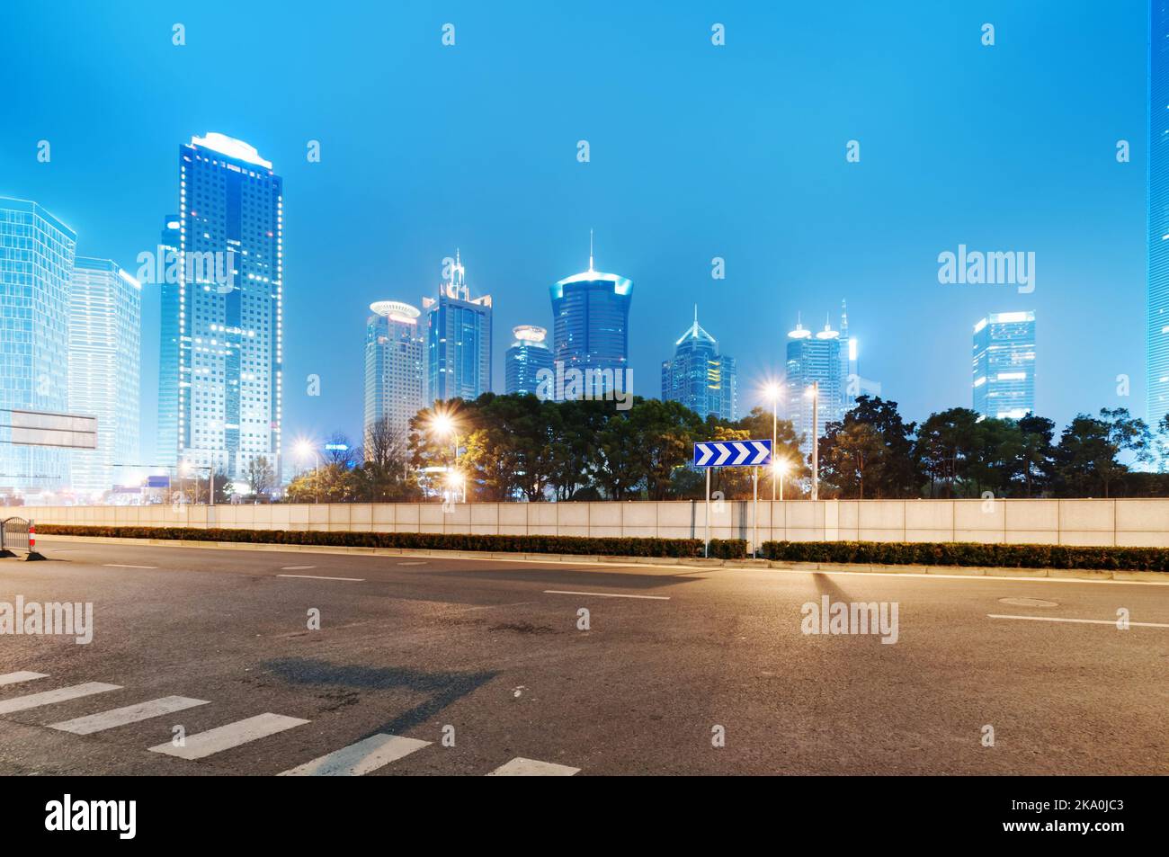 the night view of the lujiazui financial centre in shanghai china Stock ...