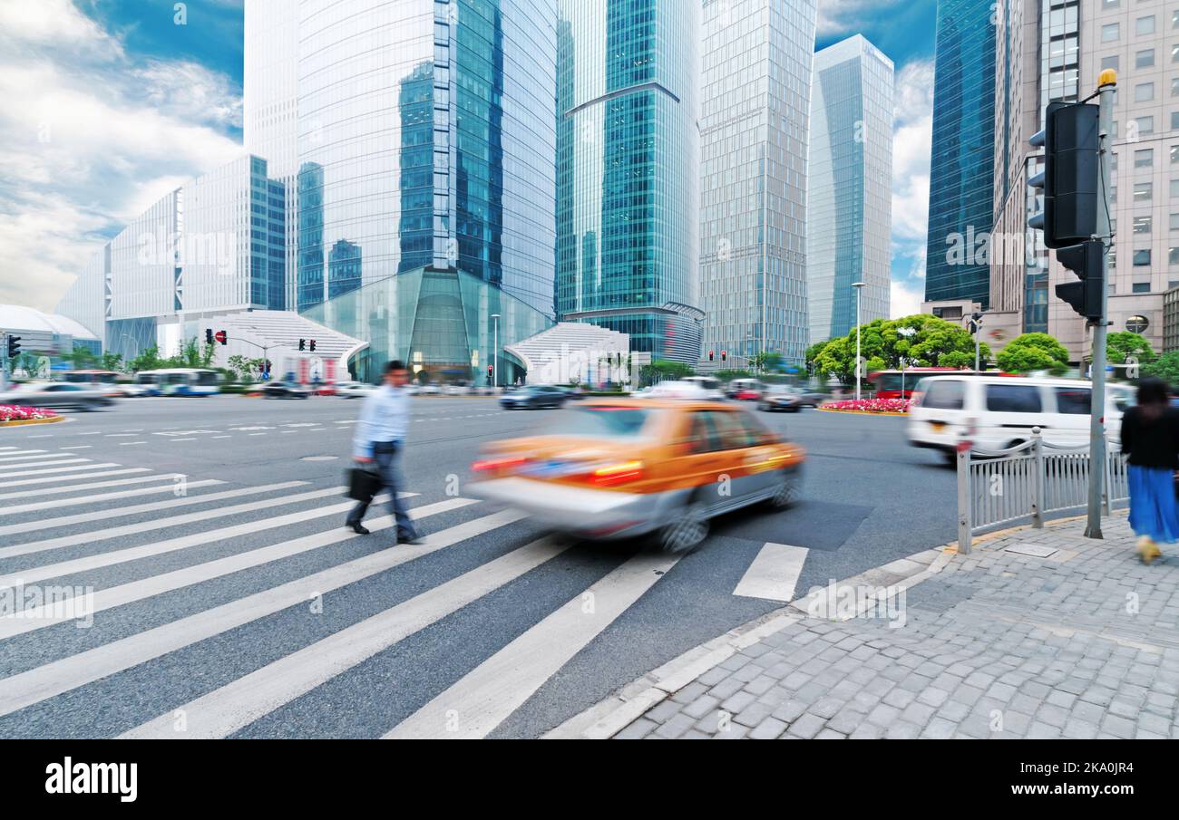 passenger walking on the walkway at shanghai china Stock Photo - Alamy