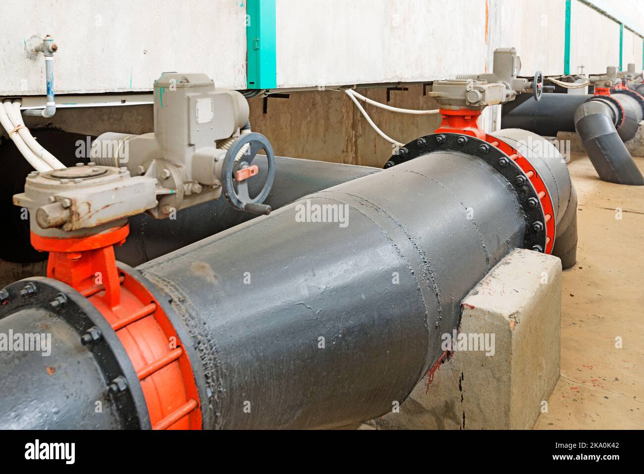 Water pipe in a sewage treatment plant Stock Photo - Alamy