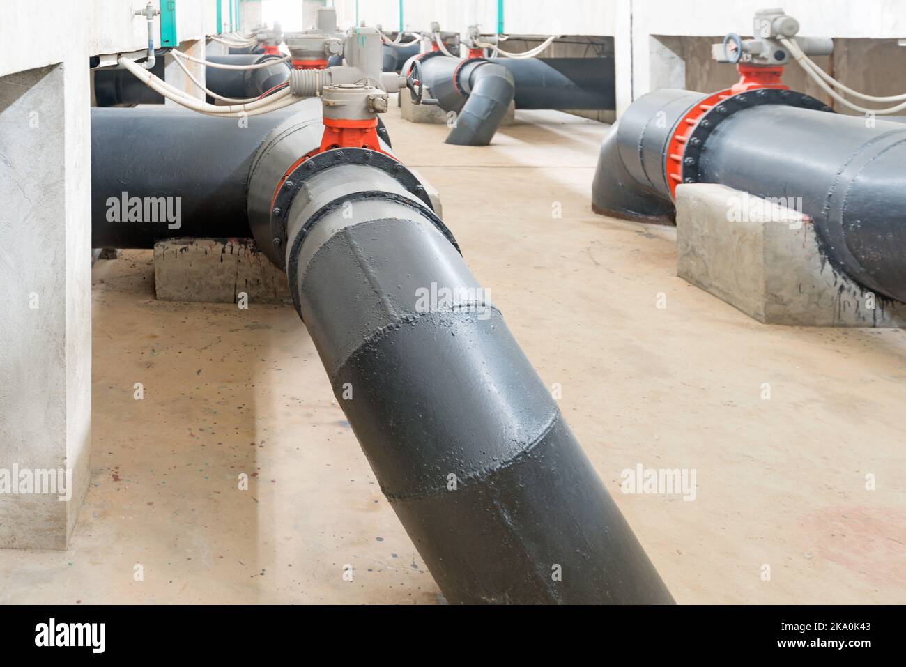 Water pipe in a sewage treatment plant Stock Photo - Alamy