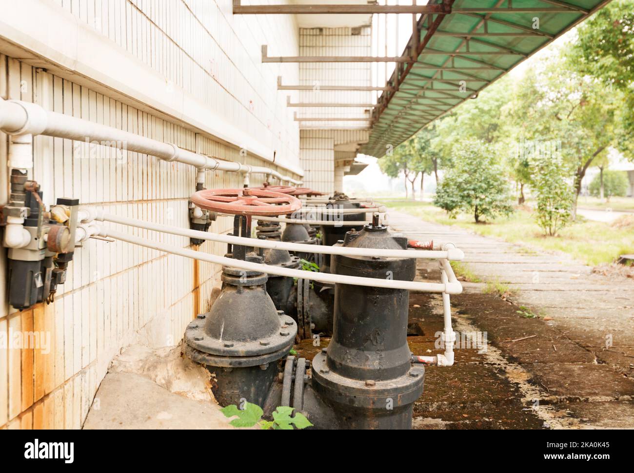 Water pipe in a sewage treatment plant Stock Photo - Alamy