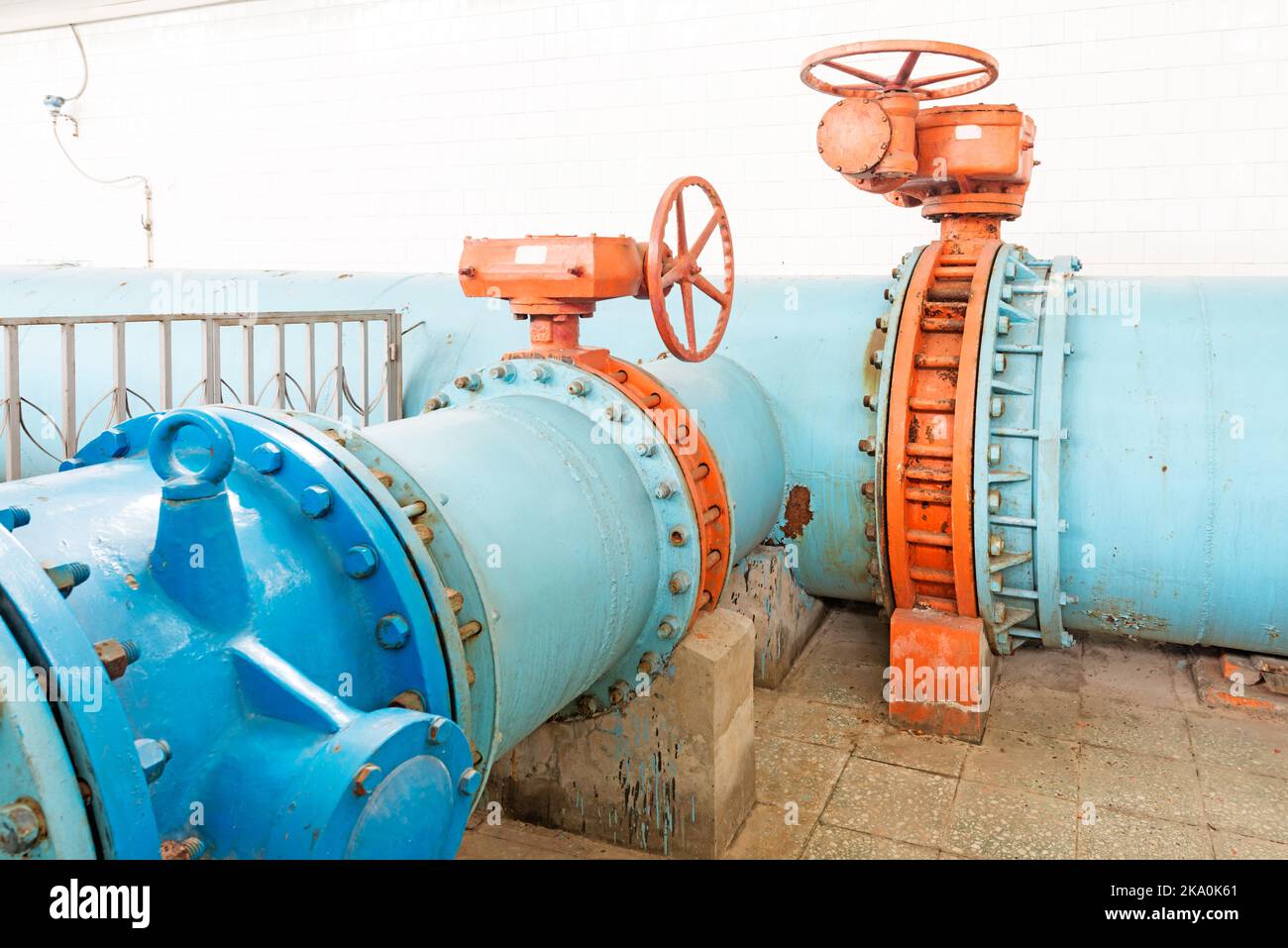 Water pipe in a sewage treatment plant Stock Photo - Alamy