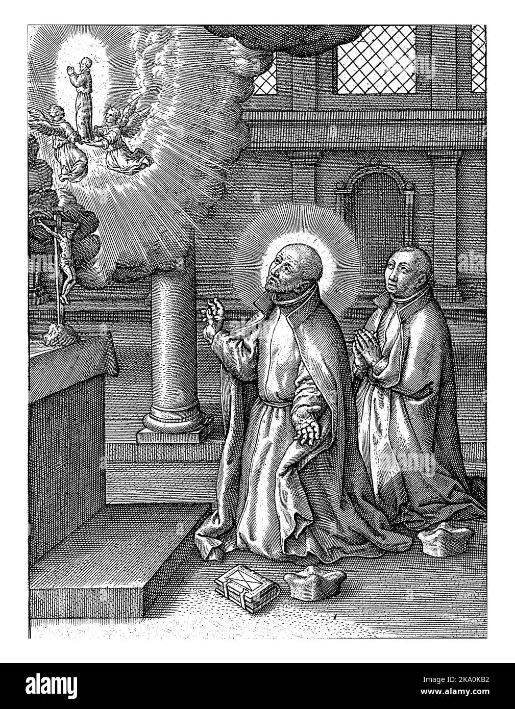 Ignatius of Loyola Has a Vision of the Assumption of Diego Hoces, Hieronymus Wierix, 1611 - 1615 ...