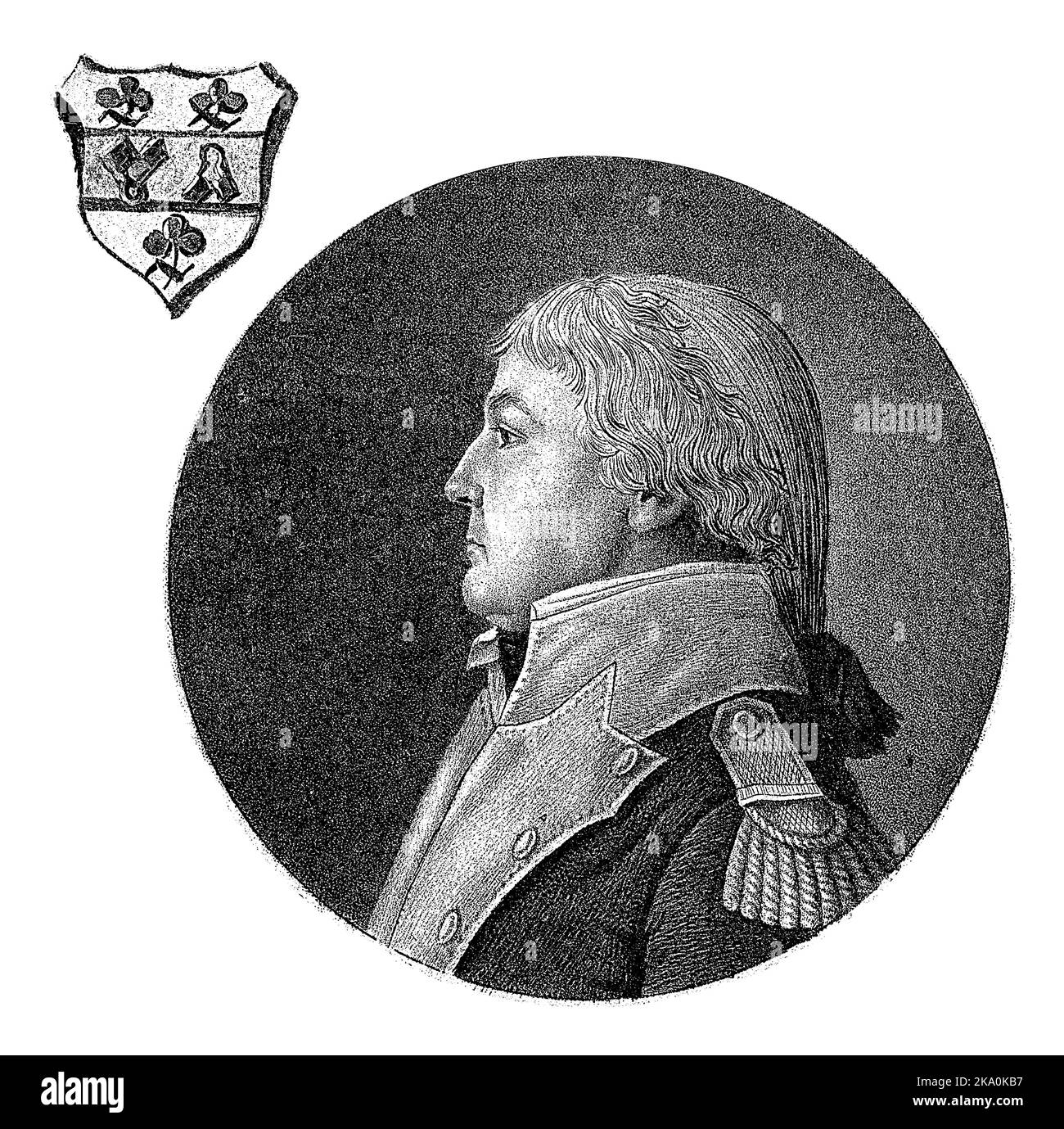 Bust to the left top left a coat of arms hi-res stock photography and ...