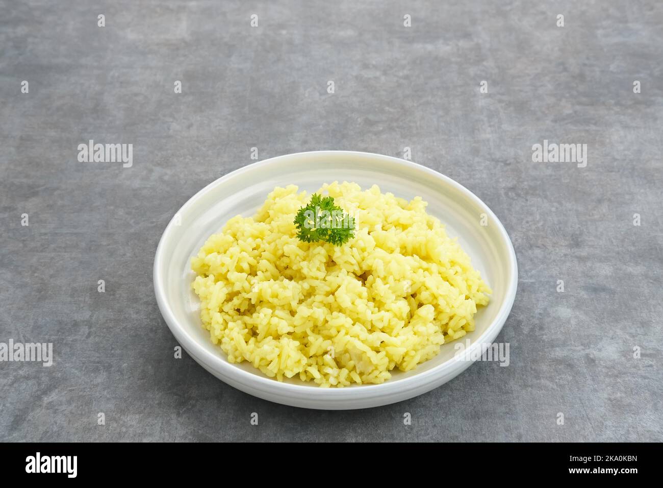 Nasi kuning, Indonesian traditional food, made from rice cooked with ...