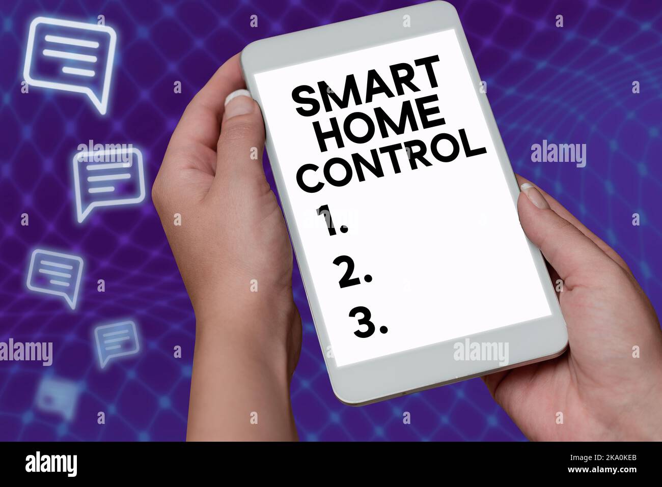 Text showing inspiration Smart Home Control. Word Written on Internet ...
