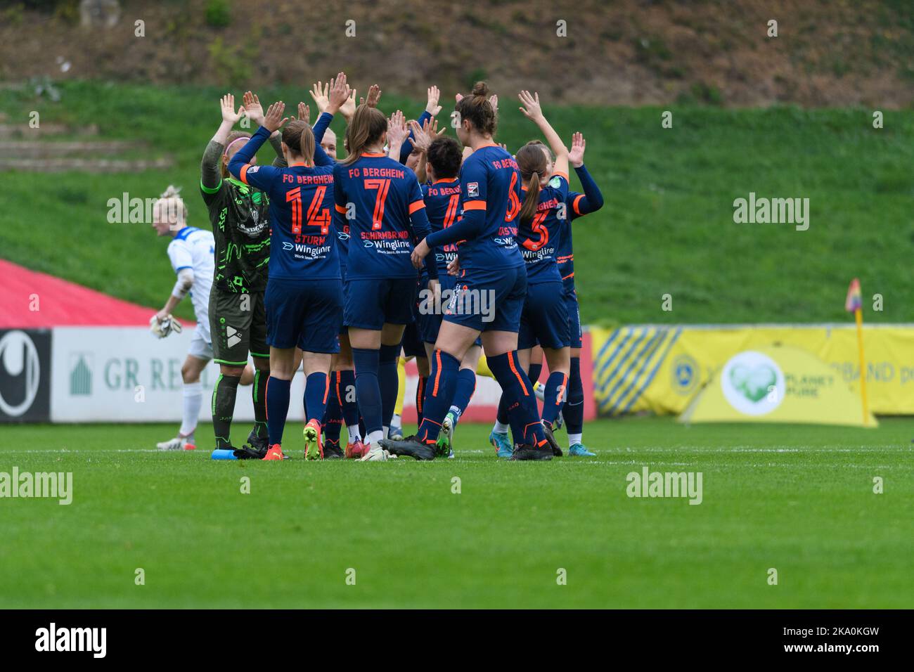 October 29, 2022: Players of FC Bergheim before the Planet Pure Frauen ...