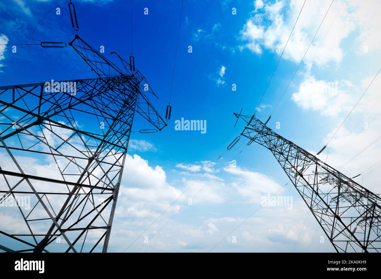 Power tower in the sky background Stock Photo - Alamy