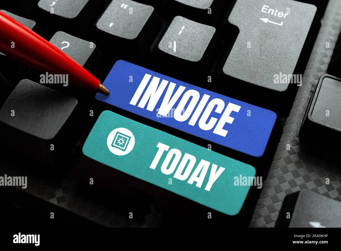 Sign displaying Invoice. Word for commercial document that itemizes ...