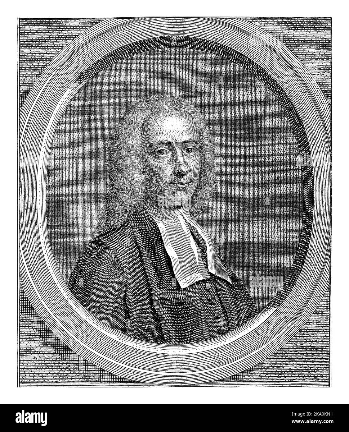 Bust to the right of James Hervey in an oval. The portrait rests on a ...