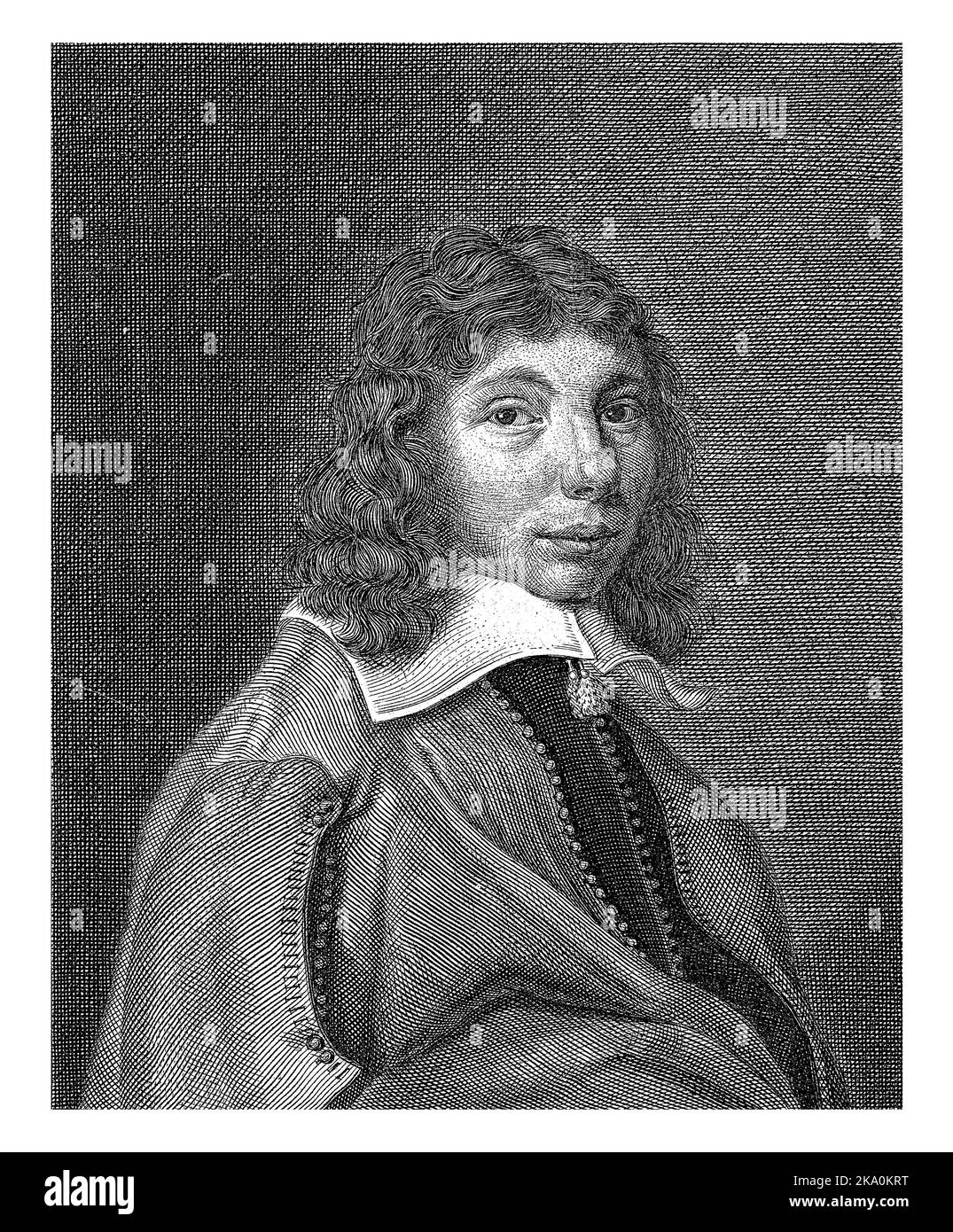 Self-portrait at age 19. Below the portrait a verse of two lines in ...