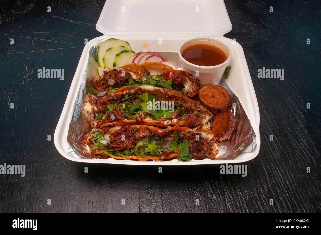 Authentic tex mex mexican cuisine known as a Taco Stock Photo - Alamy