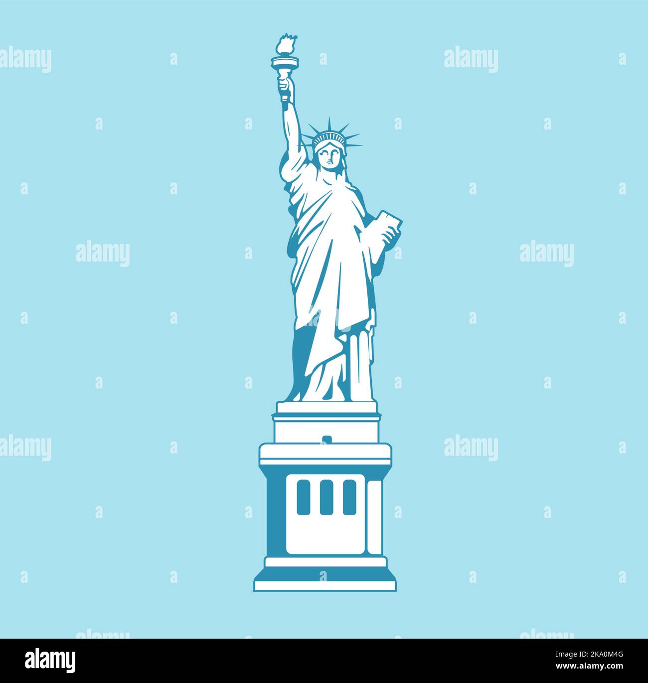Statue of liberty - USA, New York | World famous buildings vector ...