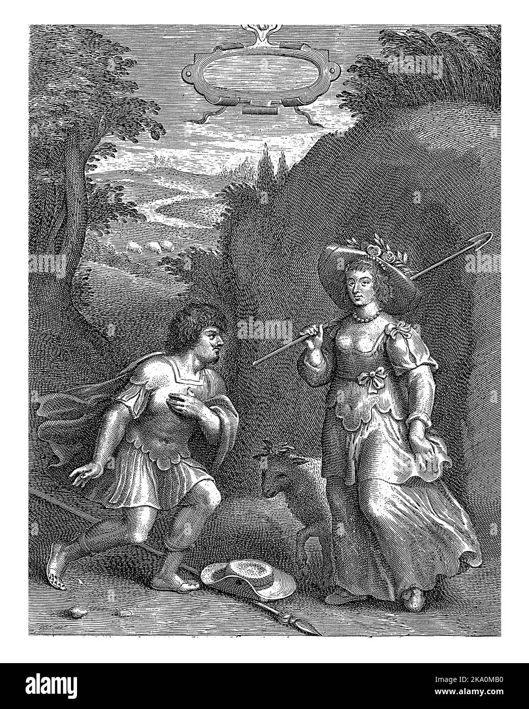 Shepherdess with sheep Cut Out Stock Images & Pictures - Alamy