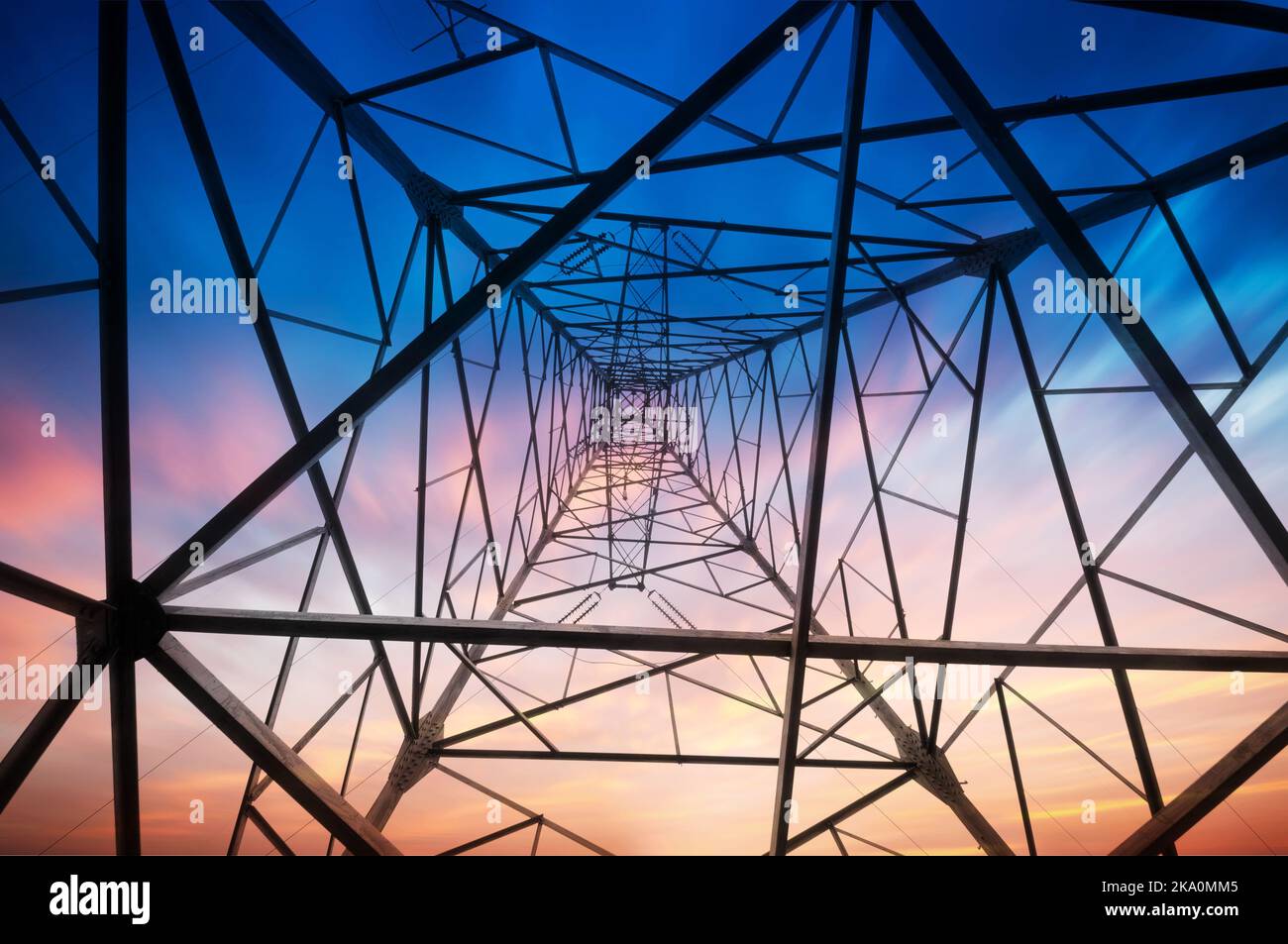 Power tower in the sky background Stock Photo - Alamy