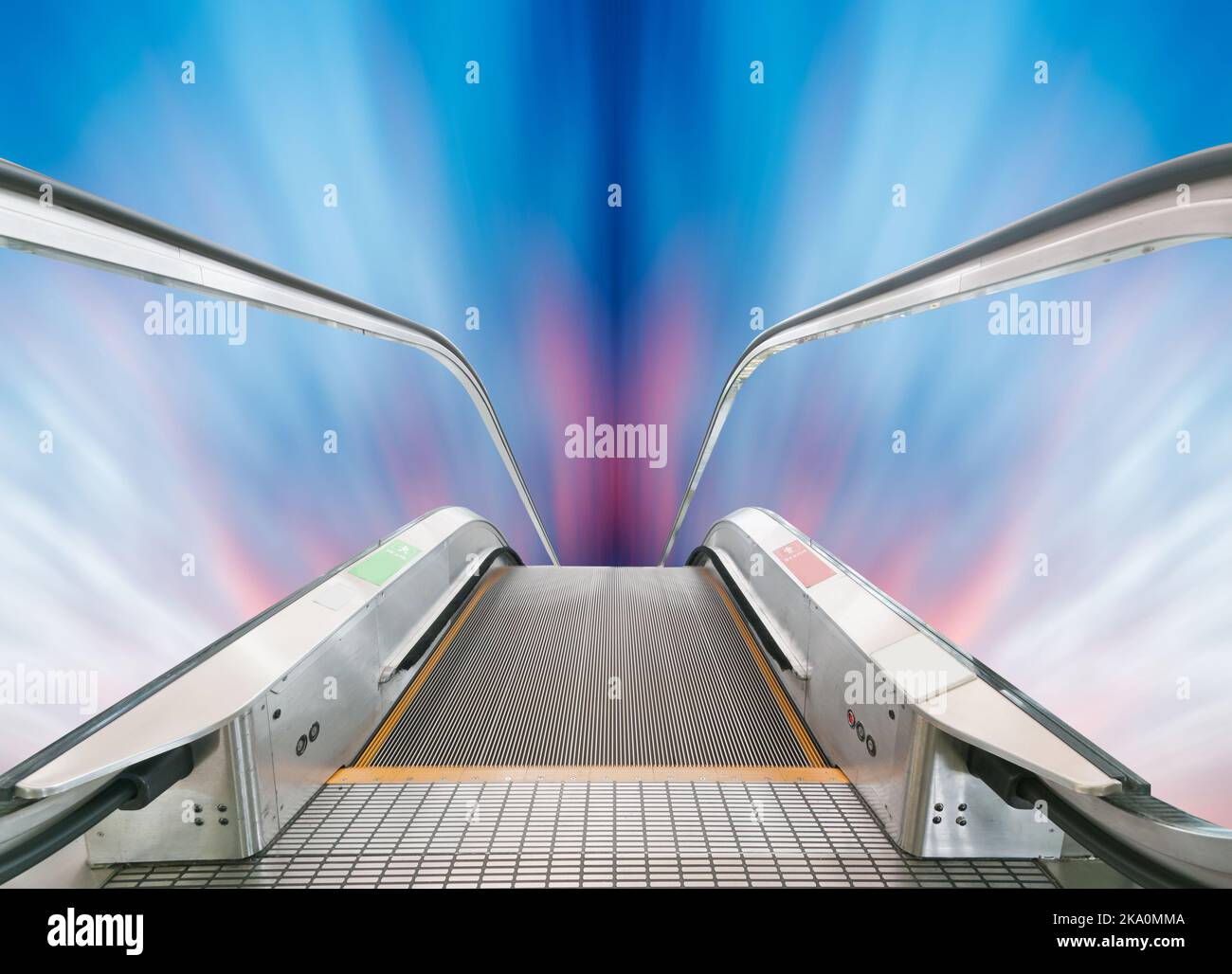 escalator to the sky, urban fantasy landscape,abstract expression Stock ...