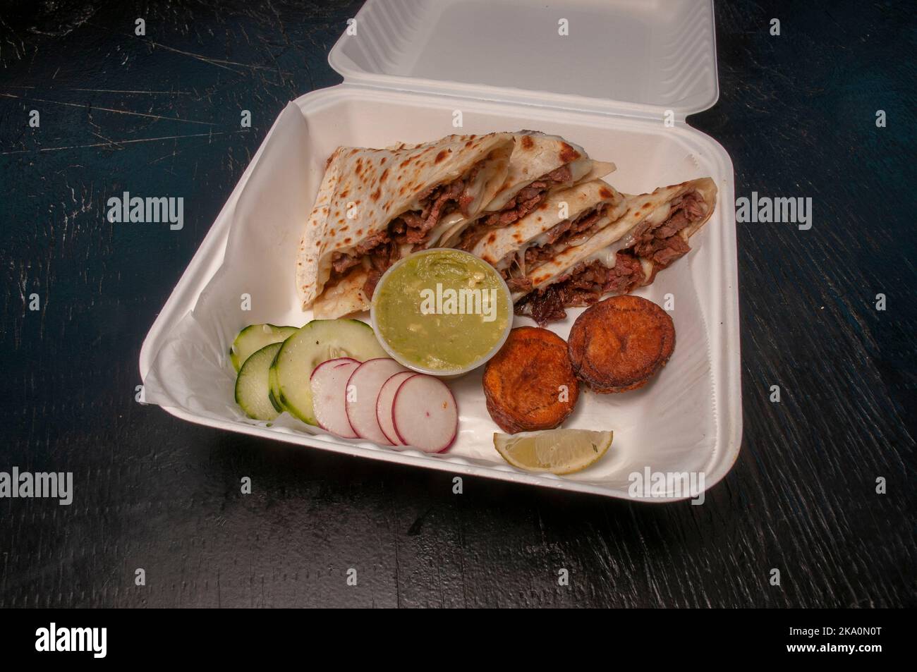 Traditional mexican delicacy known as a steak quesadilla Stock Photo ...