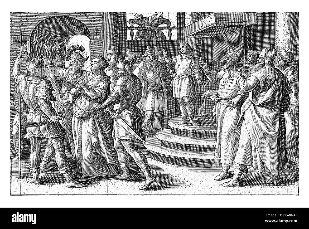 Susanna led to the courthouse, Crispijn van de Passe (I), after Maerten ...