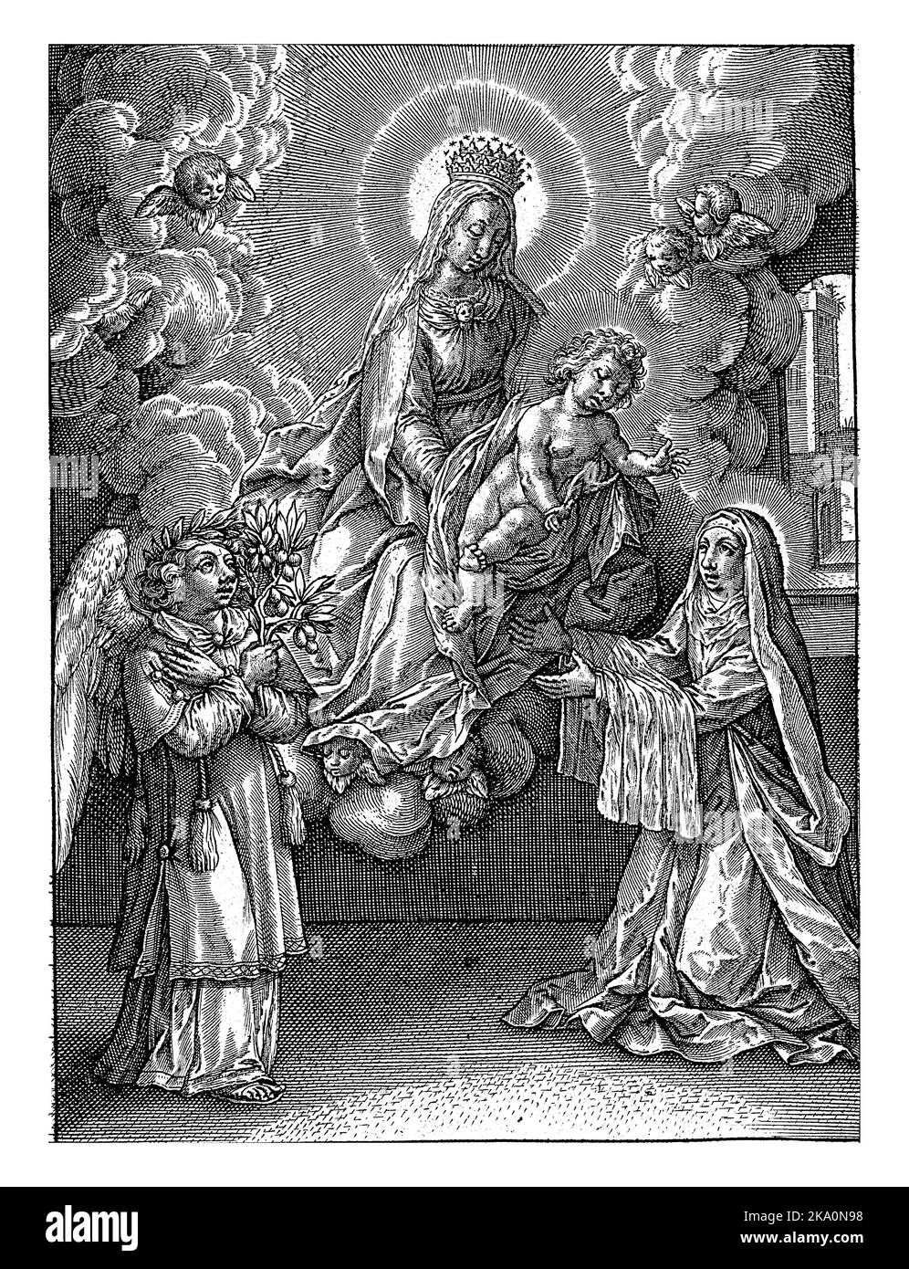 Saint Francesca Romana, dressed in the habit of the Olivetan oblates ...