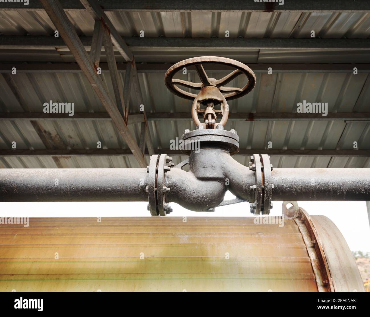 Rusty sewer valve Stock Photo - Alamy