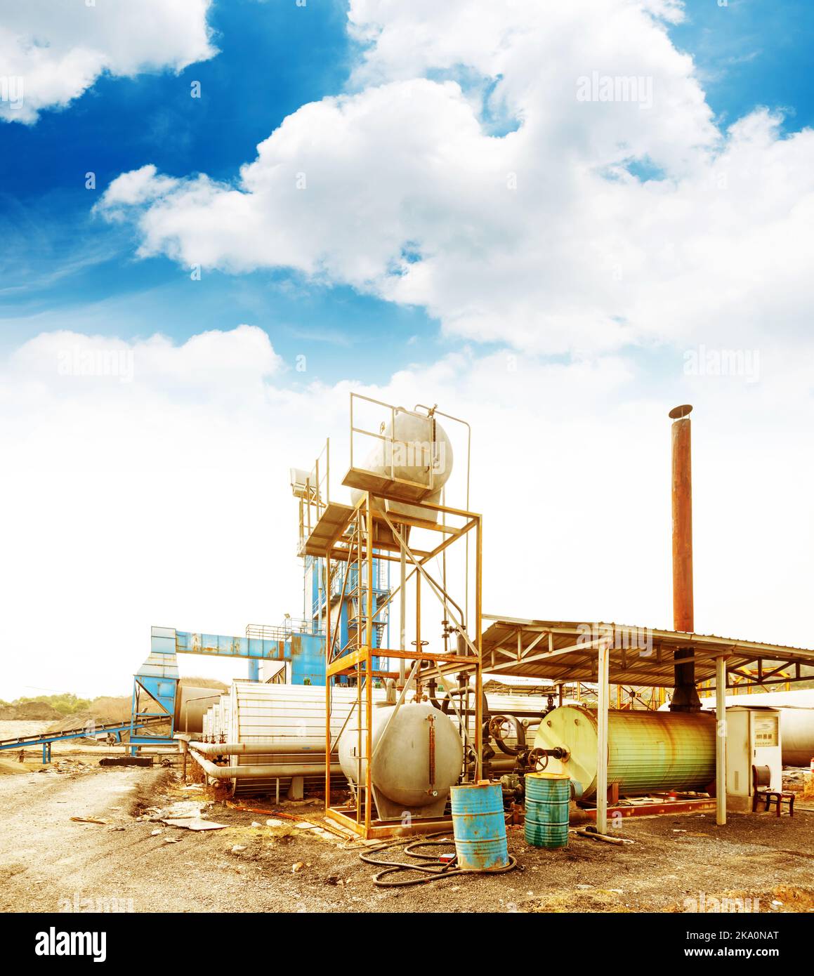 Oil and gas processing plant with pipe line valves Stock Photo - Alamy