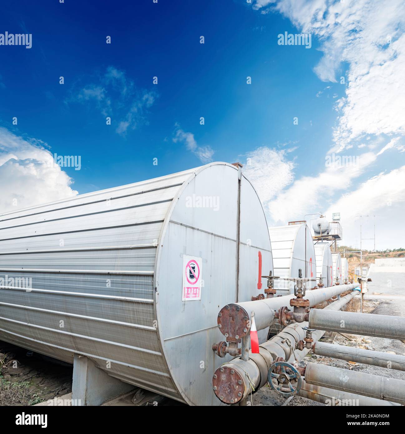 Oil and gas processing plant with pipe line valves Stock Photo - Alamy