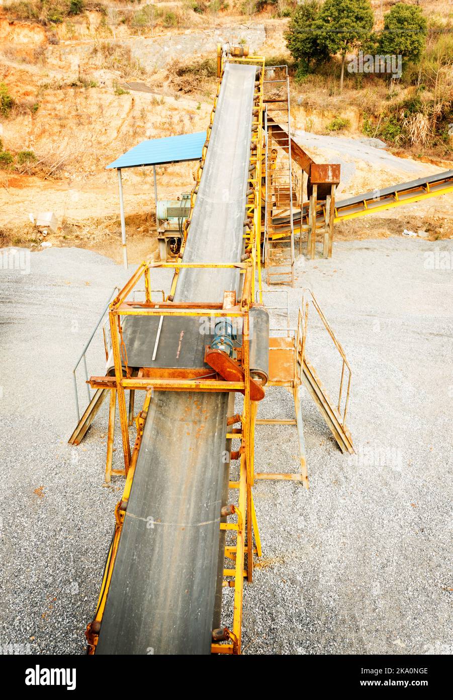 Open pit mining and processing plant for crushed stone, sand and gravel ...