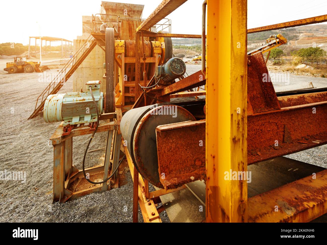 Open pit mining and processing plant for crushed stone, sand and gravel ...